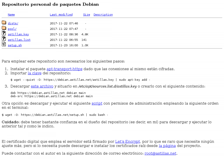 reprepro: presentando al mundo el repositorio – Más solo que la una